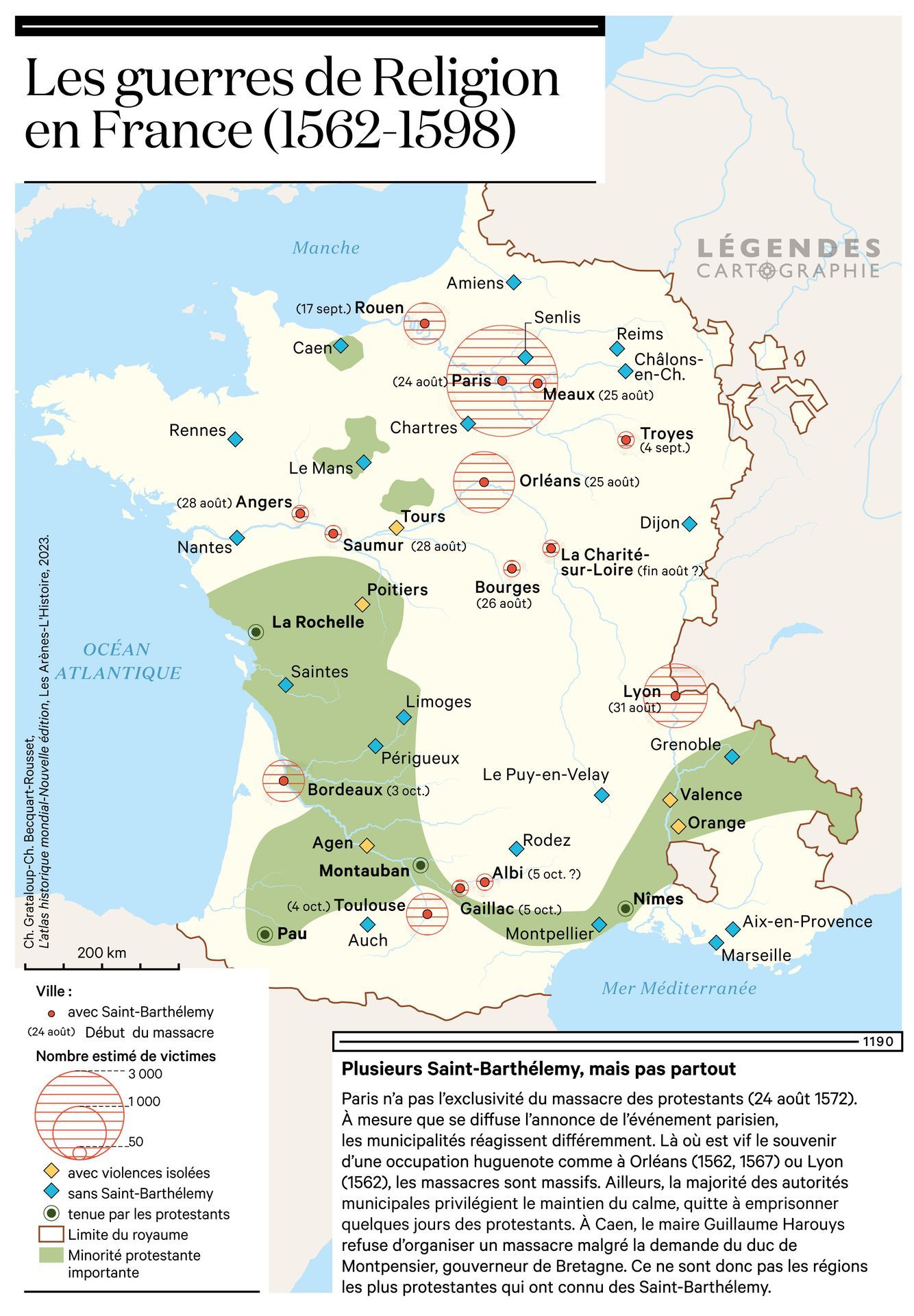 La Saint-Barthélemy (1572) Cartographie